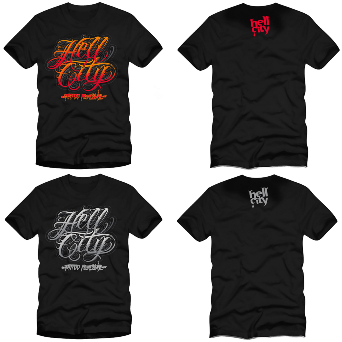 Hell City Big Meas Script Shirts – True Tattoo Supply